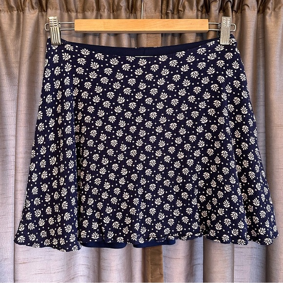 h.i.p. | Skirts | Hip Navy Floral Batik Rayon Mini Skirt Small | Poshmark